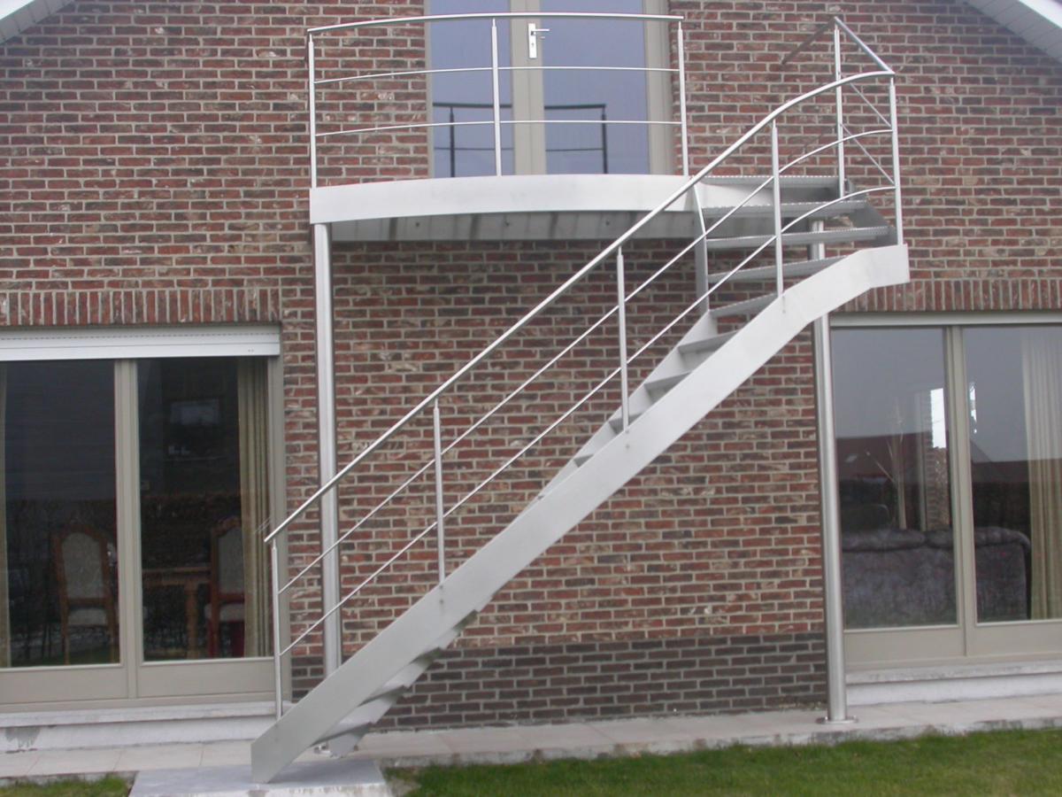 Draaitrap - 2 trapbomen MII-02 | Made in inox